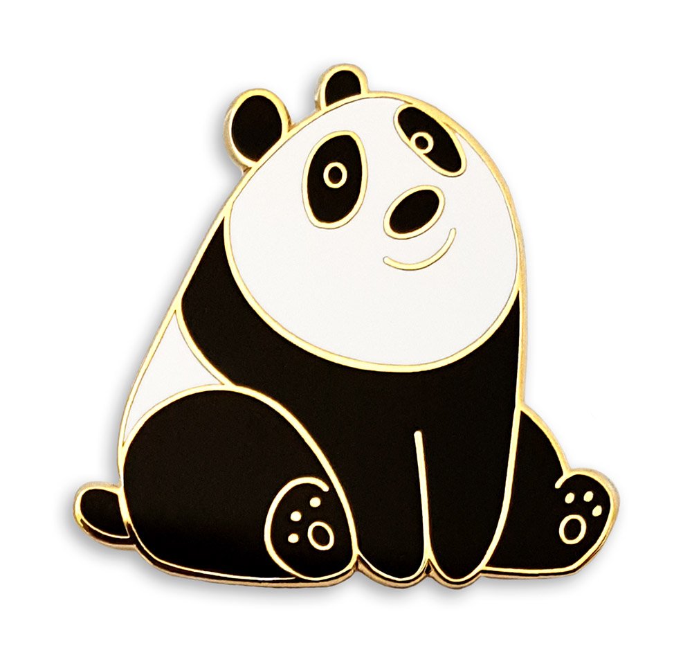 Amazon.com: Pinsanity Cute Panda Bear Enamel Lapel Pin: Clothing, Shoes ...