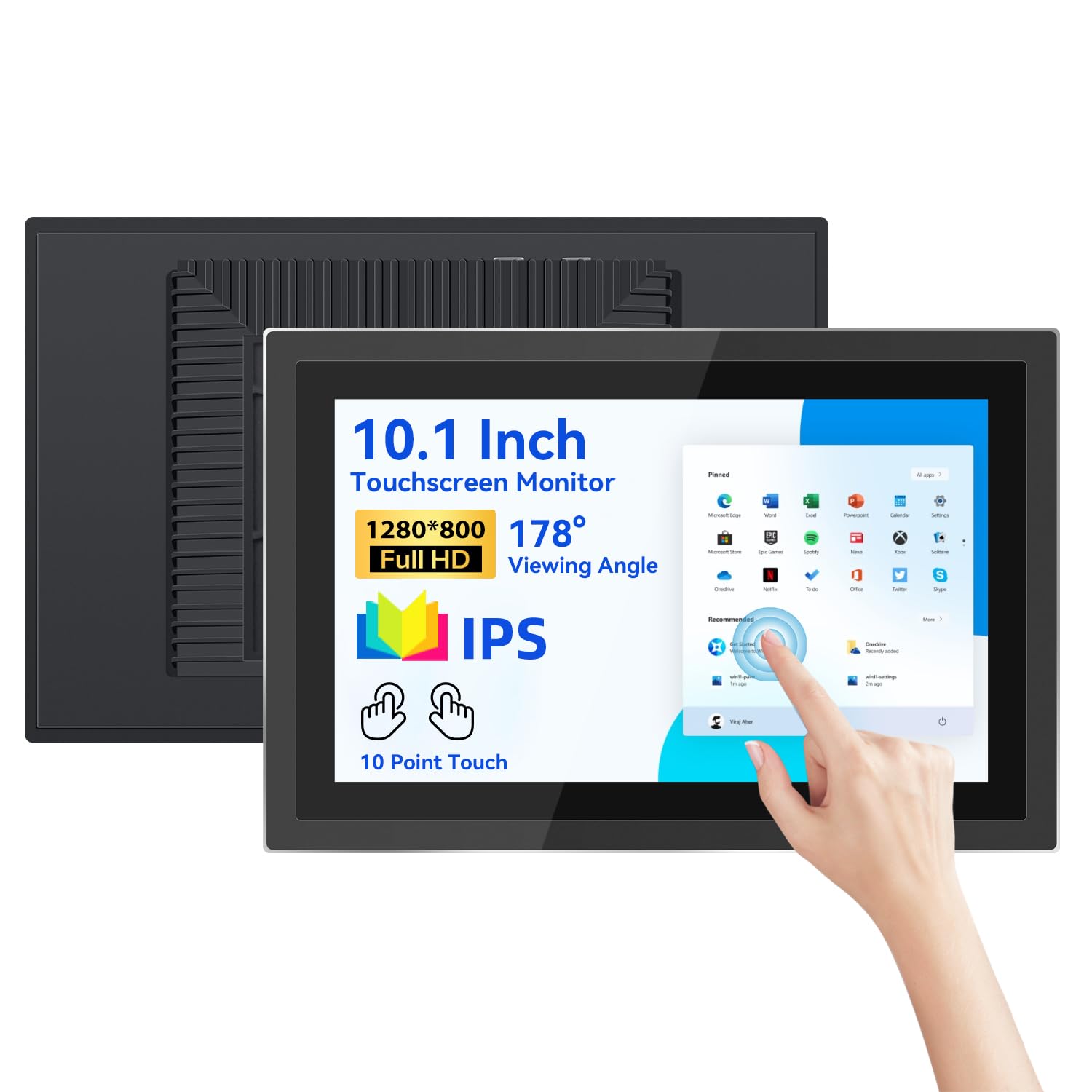 Snapklik.com : Showscren Touch Screen Monitor 10.1 Inch Industrial ...