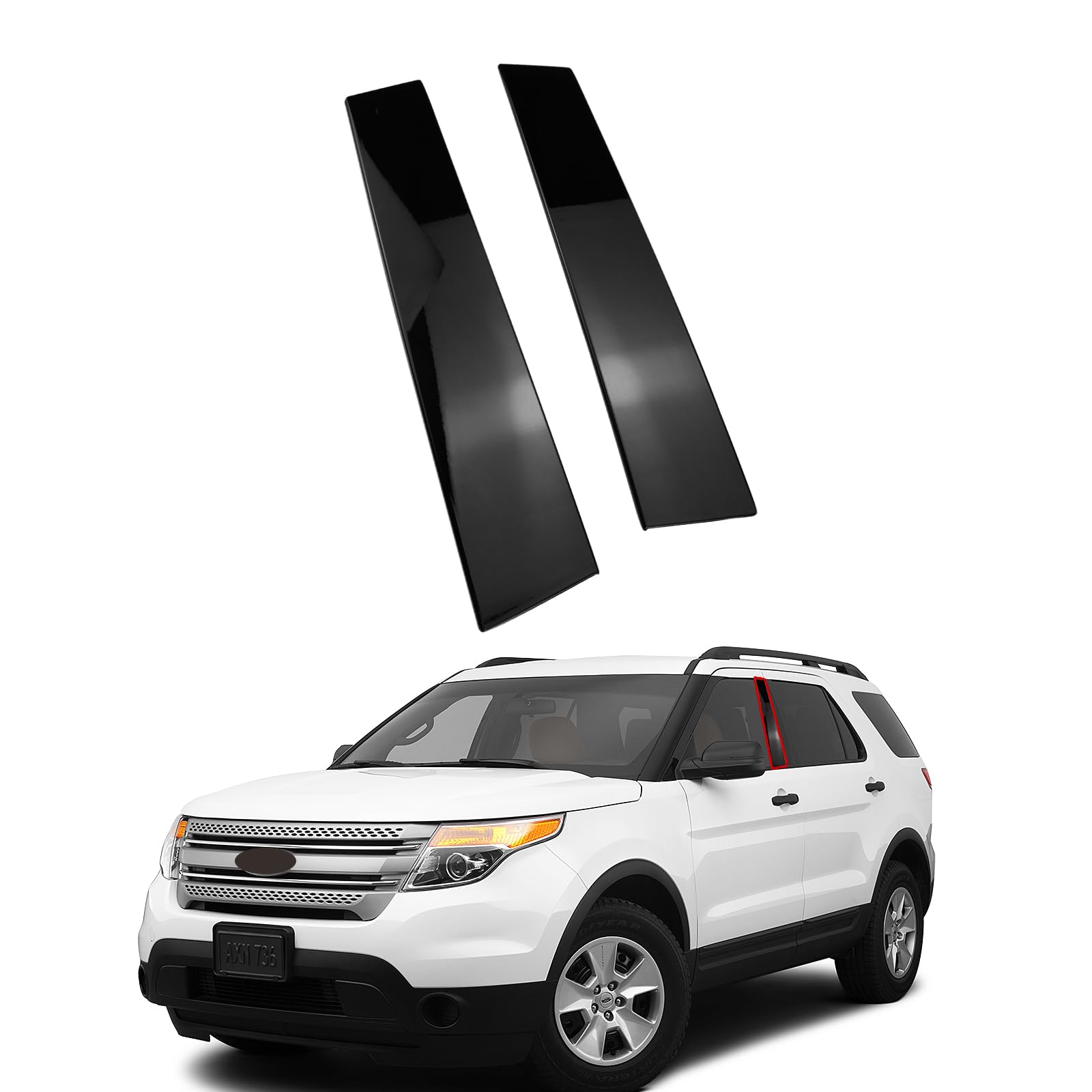 Amazon.com: Front Driver & Passenger Side Door Outer B Pillar Trim ...