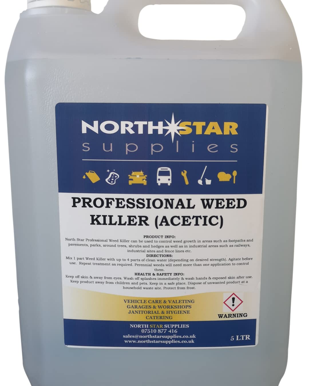 Professional Weed Killer (Acetic Acid Based)- North Star Supplies-5 Ltr ...