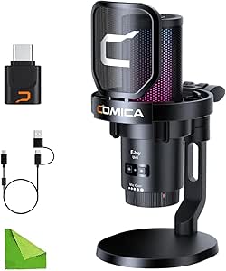 Amazon.com: COMICA Uni Pro D Wireless USB Microphone for Computer and ...