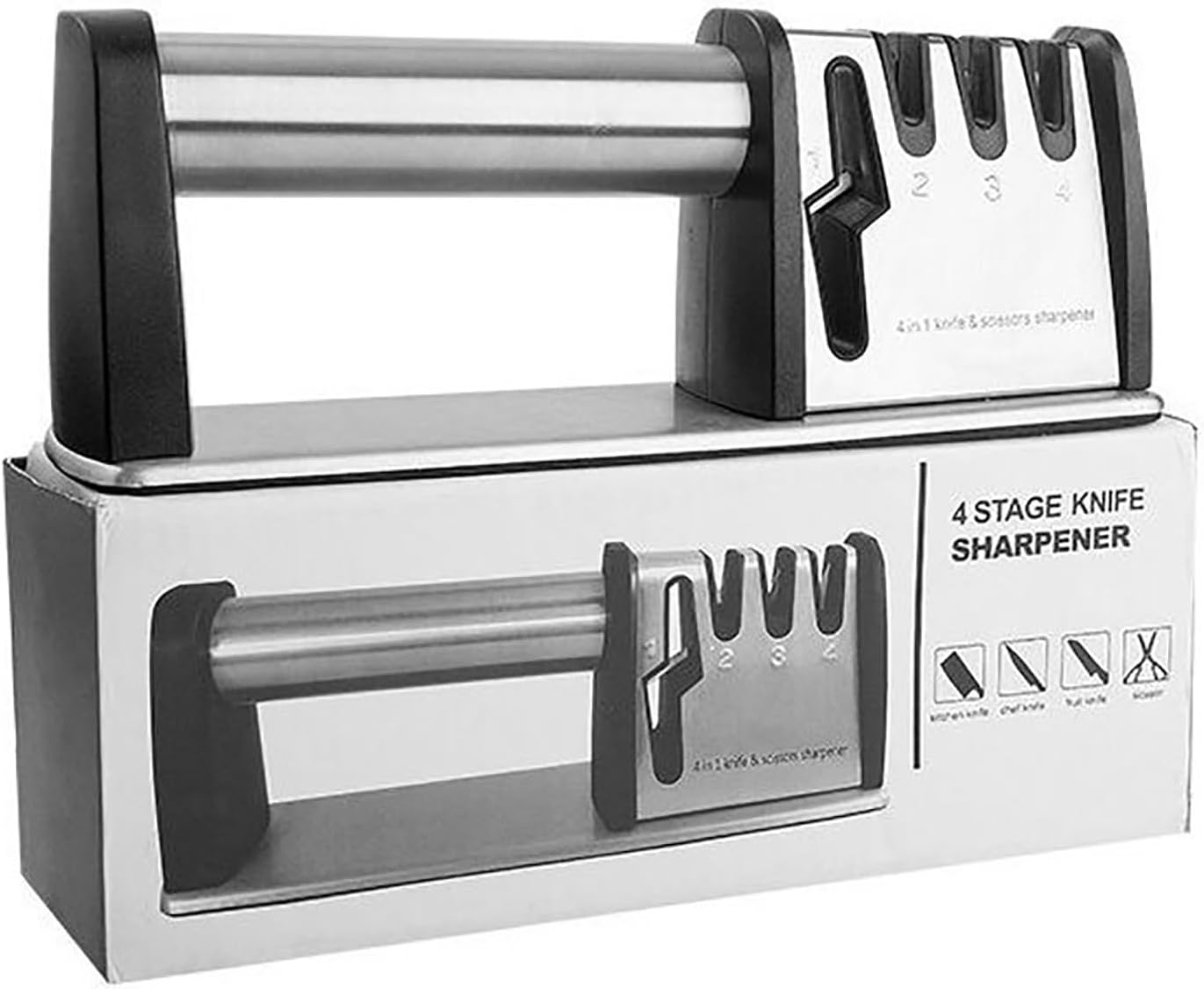 Amazon.com: Joy-Fox Knife Sharpener with Scissor Slot, Coarse Slot ...