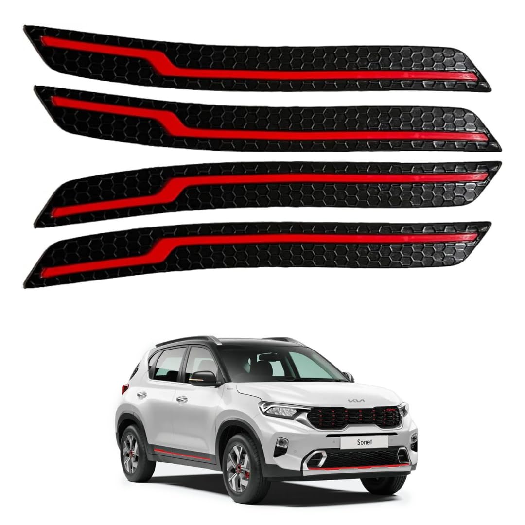 Autokaar Car Front and Rear Silicon Bumper Corner Guard Protector Dual ...