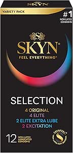Amazon.com: SKYN Elite Large Non-Latex Condoms 12 Count Bundle with ...