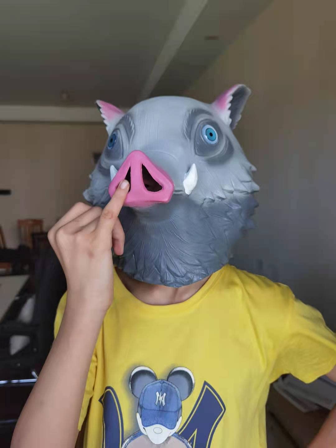 Demon Slayer Hashibira Inosuke Pig Head Mask Anime Headdress Anime ...