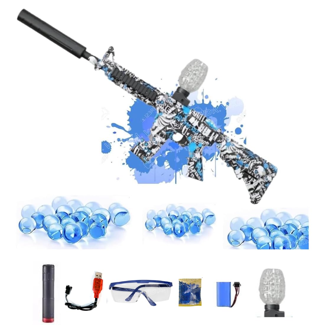 VikriDA Electric M416 Small Balls Blaster Gun with 5000 Small Ballss ...