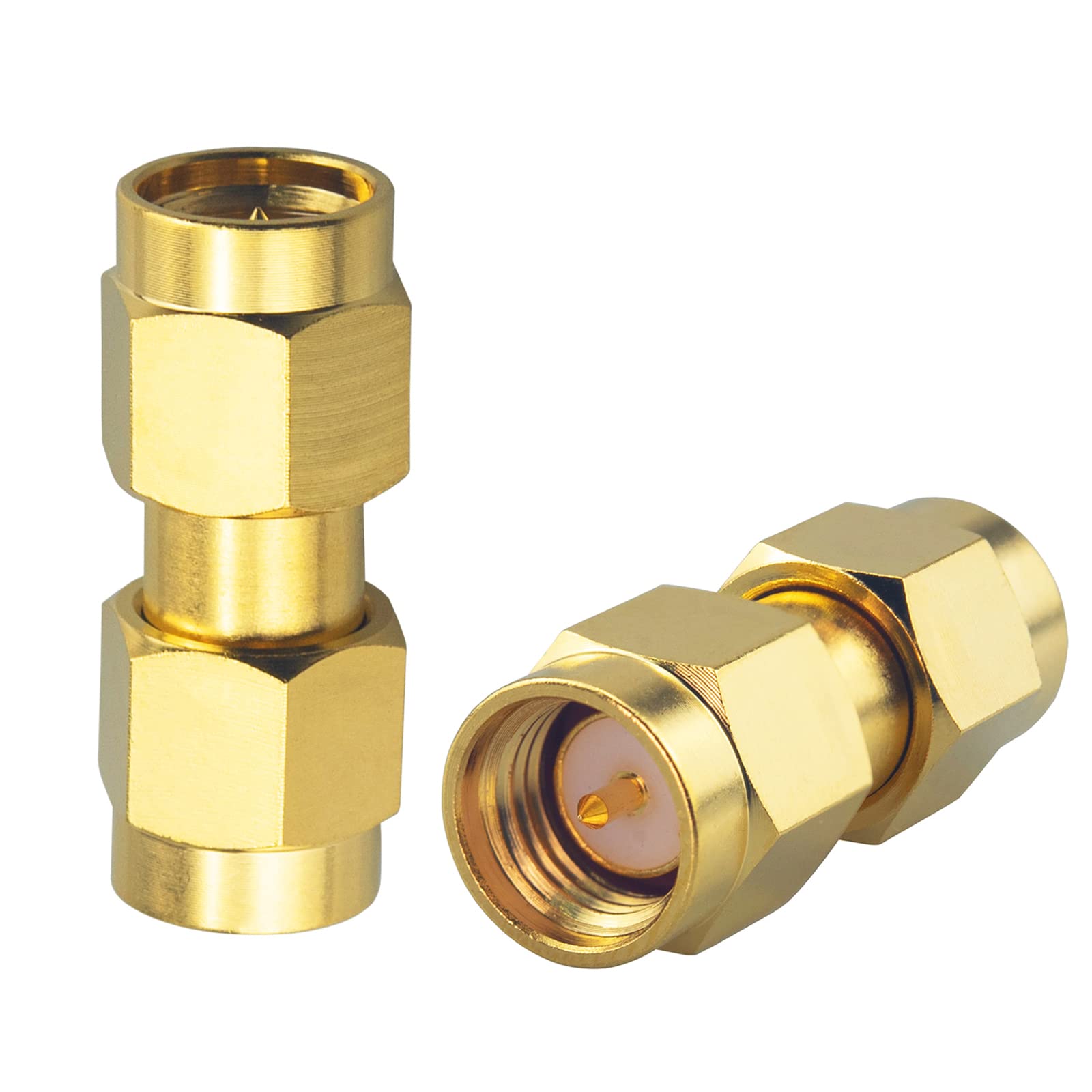 Amazon.com: Boobrie 2-Pack SMA Male to SMA Male Adapter Upgraded Gold ...