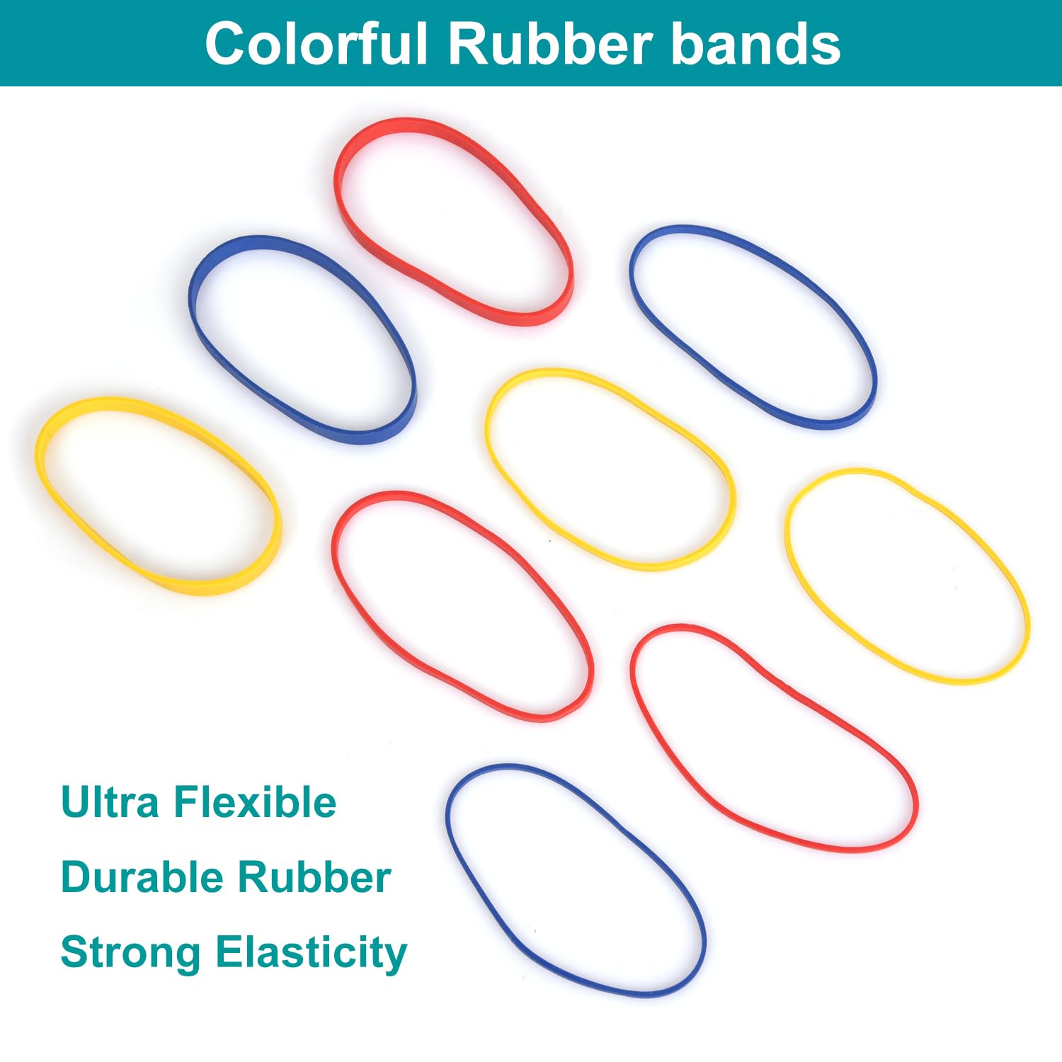 Snapklik.com : Rubber Bands - Assorted Size And Color 0.5 Lb