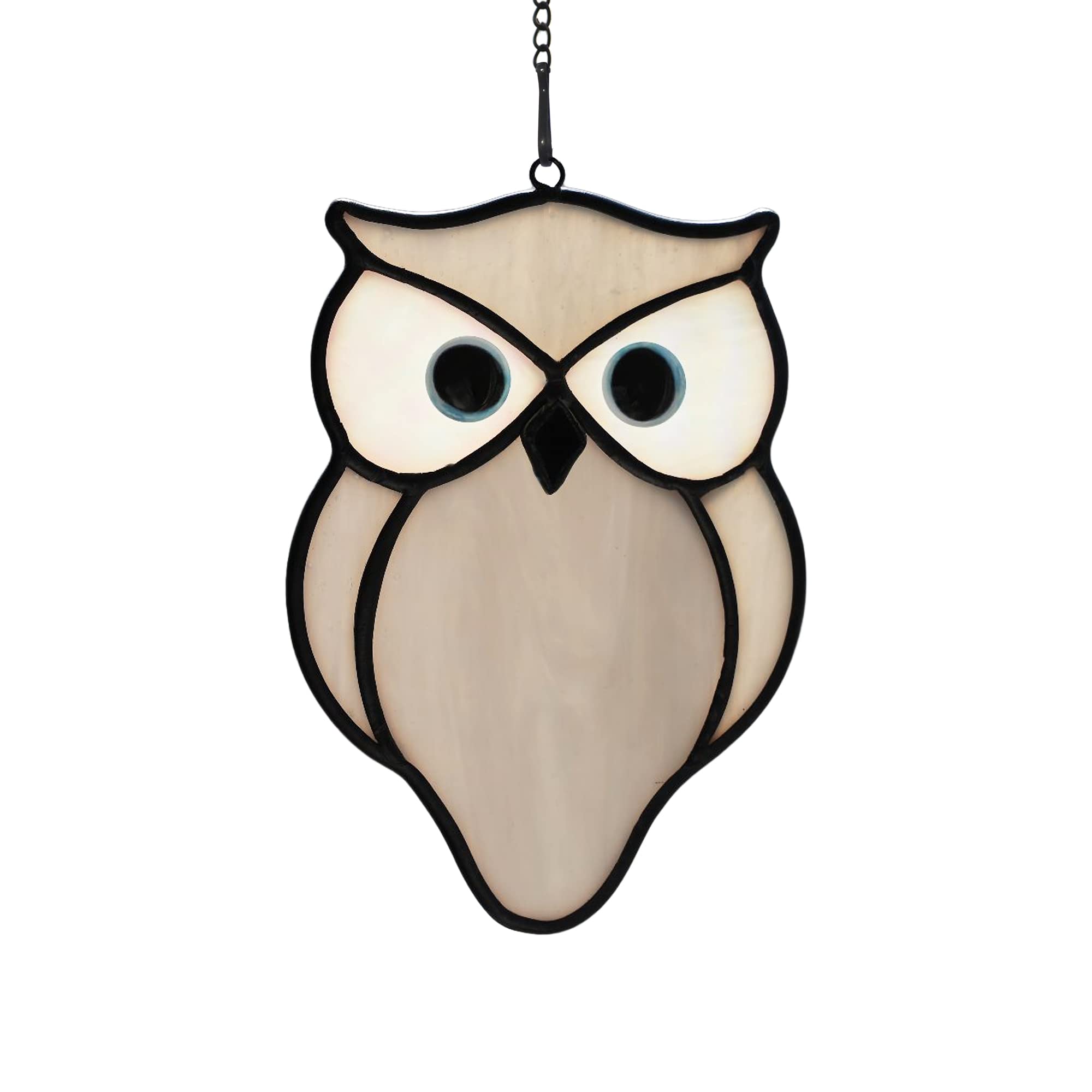Amazon.com: BOXCASA Bird Stained Glass Window Hangings,Owl Stained ...
