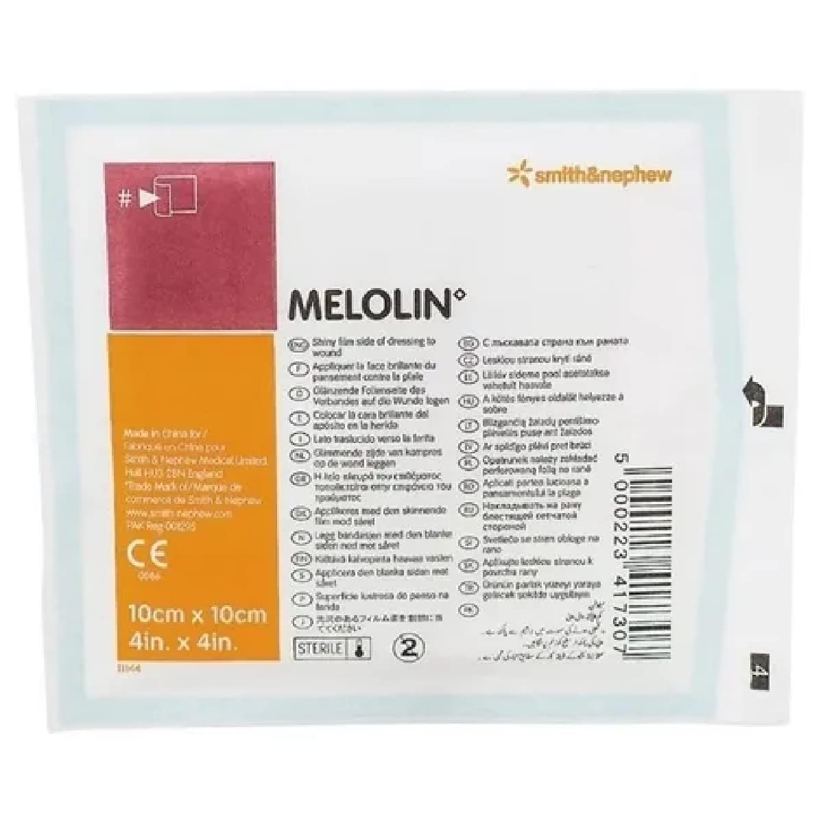 SMITH & NEPHEW | Apósito Melolin Absorbente y Protector 10x10cm Pack de ...