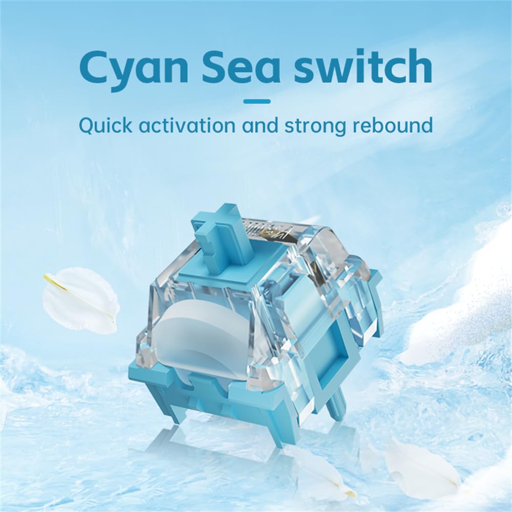 Snapklik.com : Kailh MX Cyan Sea Front Walker Customized Mechanical ...