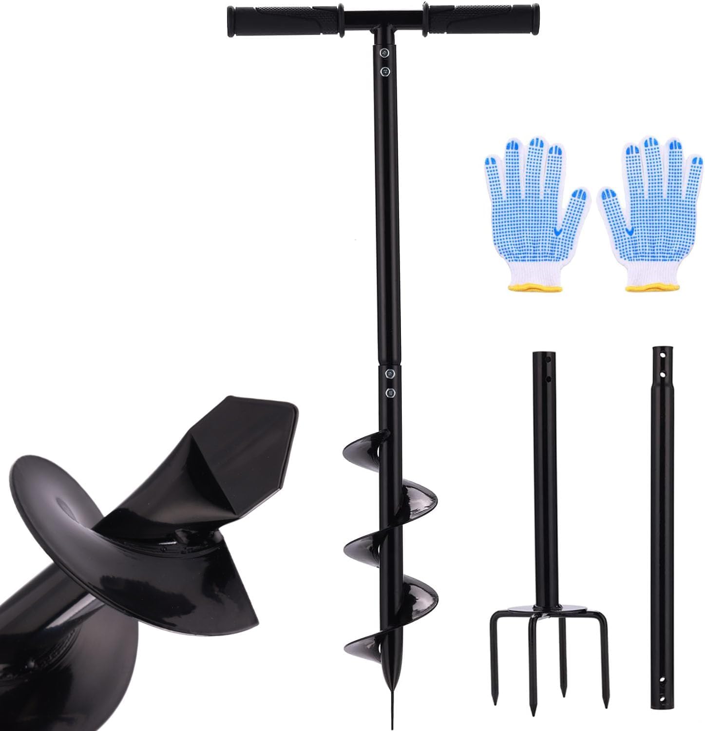 Amazon.com: 2 in 1 Hand Drill Auger Post Hole Digger – 44.5 inch Manual ...