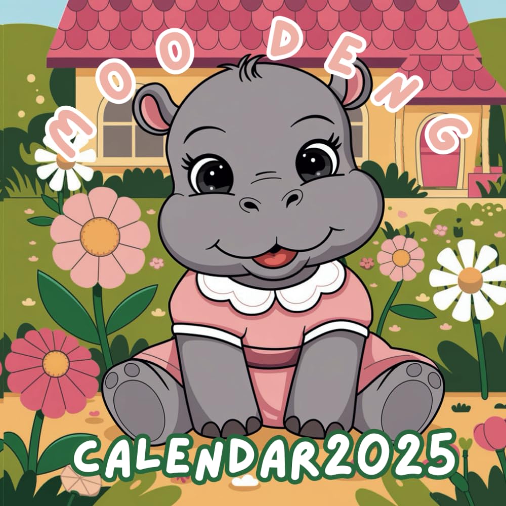 Amazon.com: Cute Pygmy Moo Deng Hippo Calendar 2025: Perfect as a gift ...