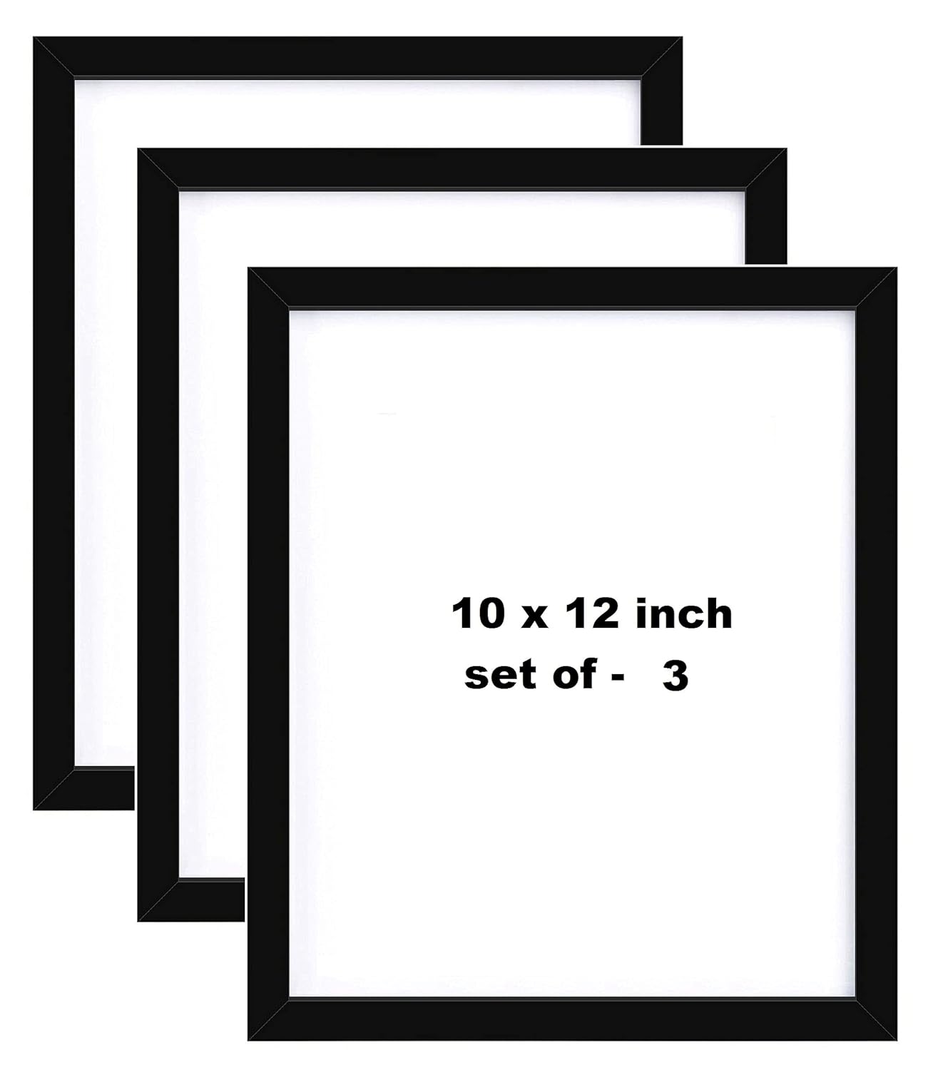 LYONIC Wood Basics Photo Frame with Hanging Hooks (Black, 10" x 12 ...