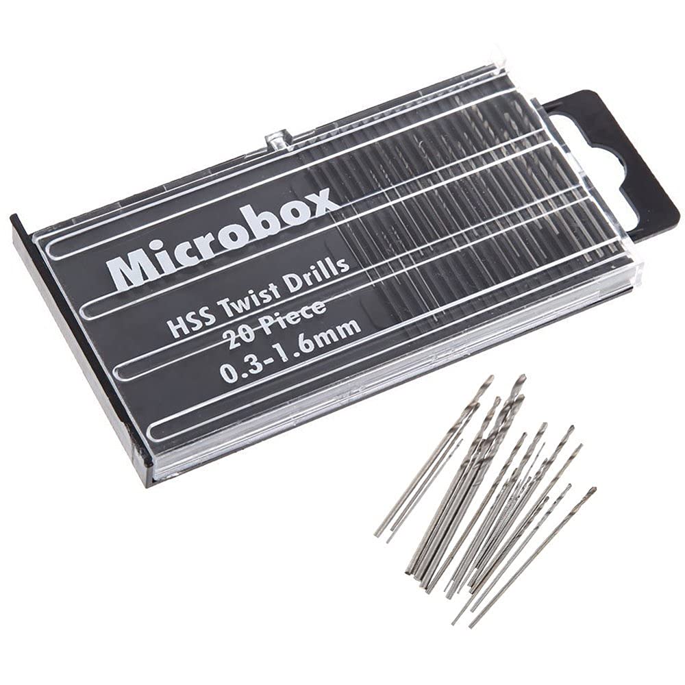 Treki 20pcs Mini Forets Hélicoïdaux HSS Mini Micro Foret de Précision 0 ...