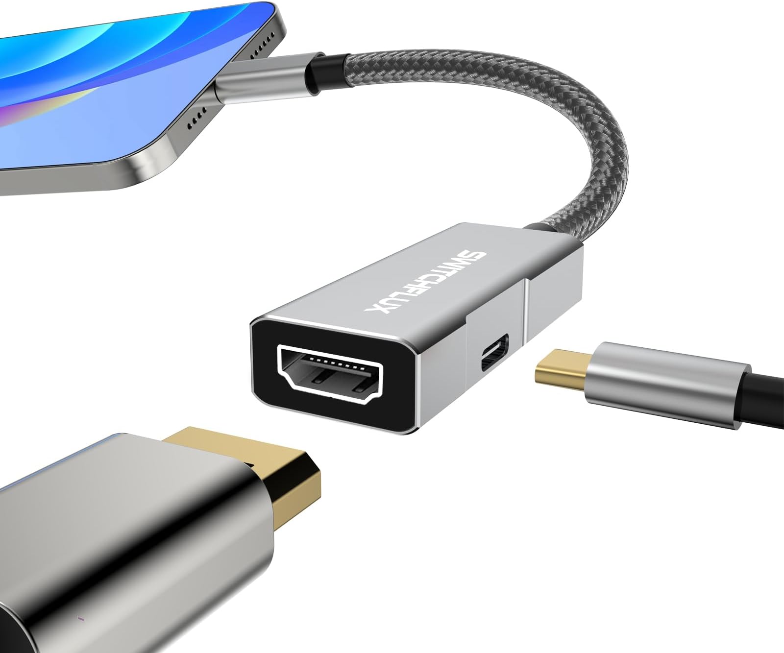 Amazon.com: SWITCHFLUX USB C to HDMI Adapter for iPhone 15 to TV, Type ...