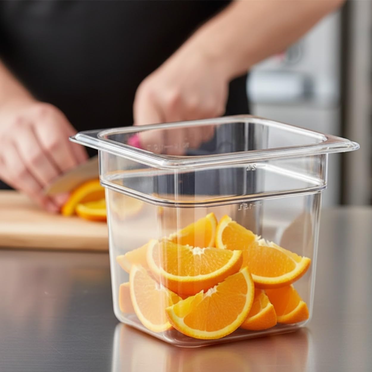 Snapklik.com : 1/6 Size 6” Deep Polycarbonate Food Pan Clear Color-Food ...