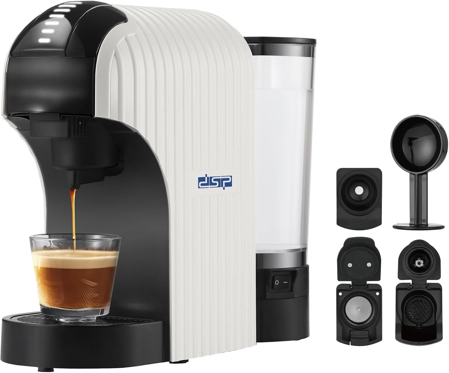 DSP 1400W Multi Capsule Coffee Maker KA3142 20 Bar Water Pump 850ML ...