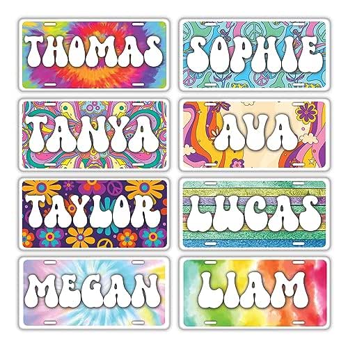 Amazon.com: Personalized Locker Magnet Name tags, Groovy Style locker ...
