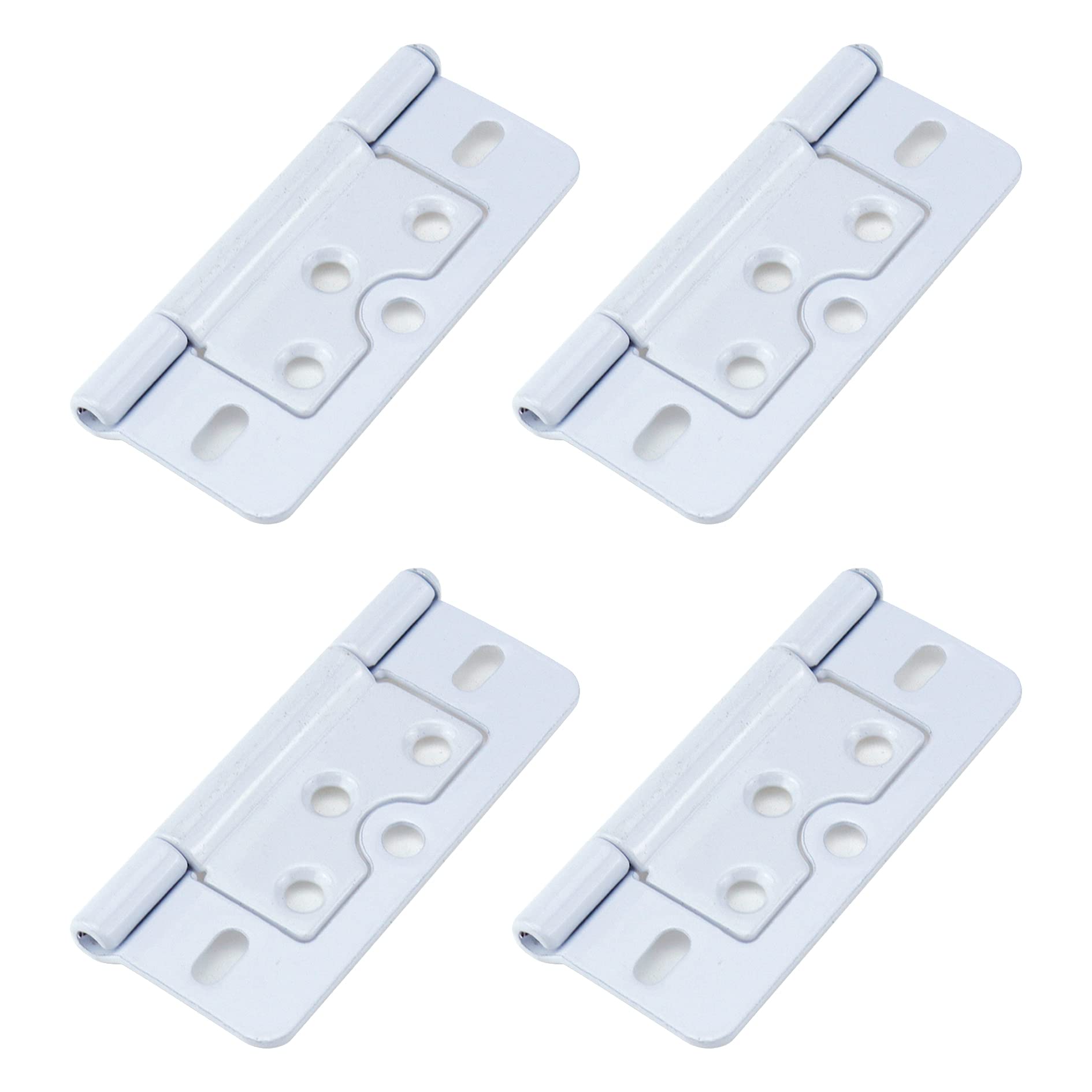 Wealrit 4 pcs White Non-Mortise Hinges Metal Door Hinges Heavy Duty ...