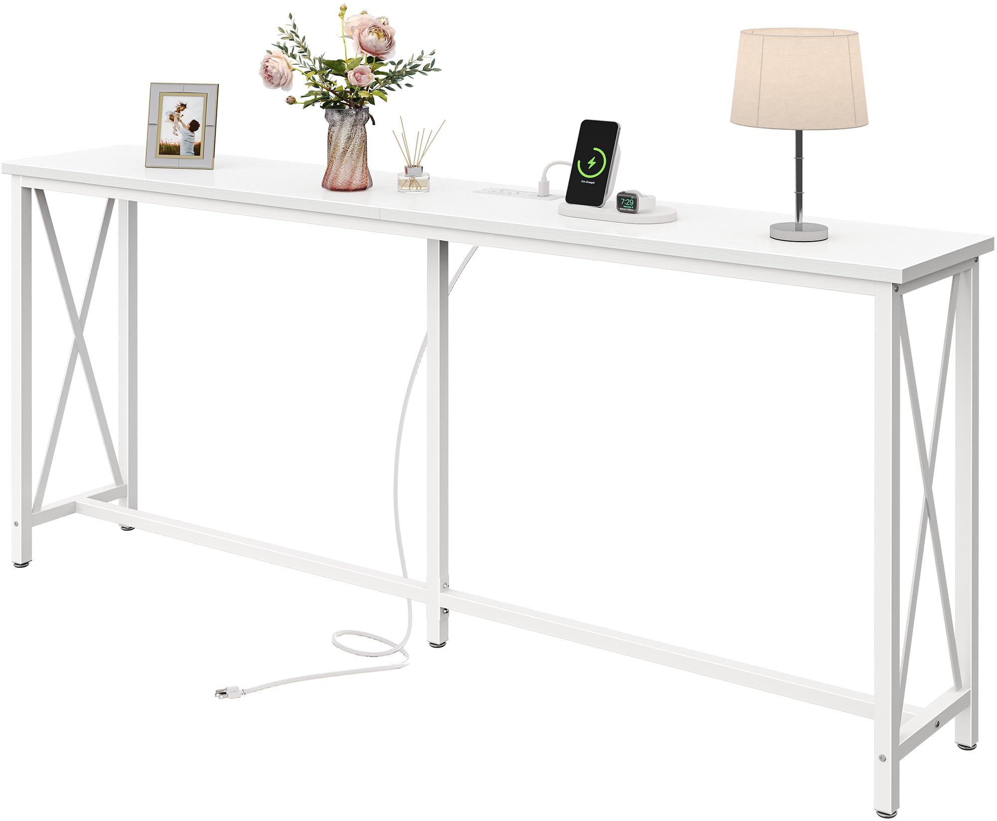 Snapklik.com : SUPERJARE 70 Inch Console Table