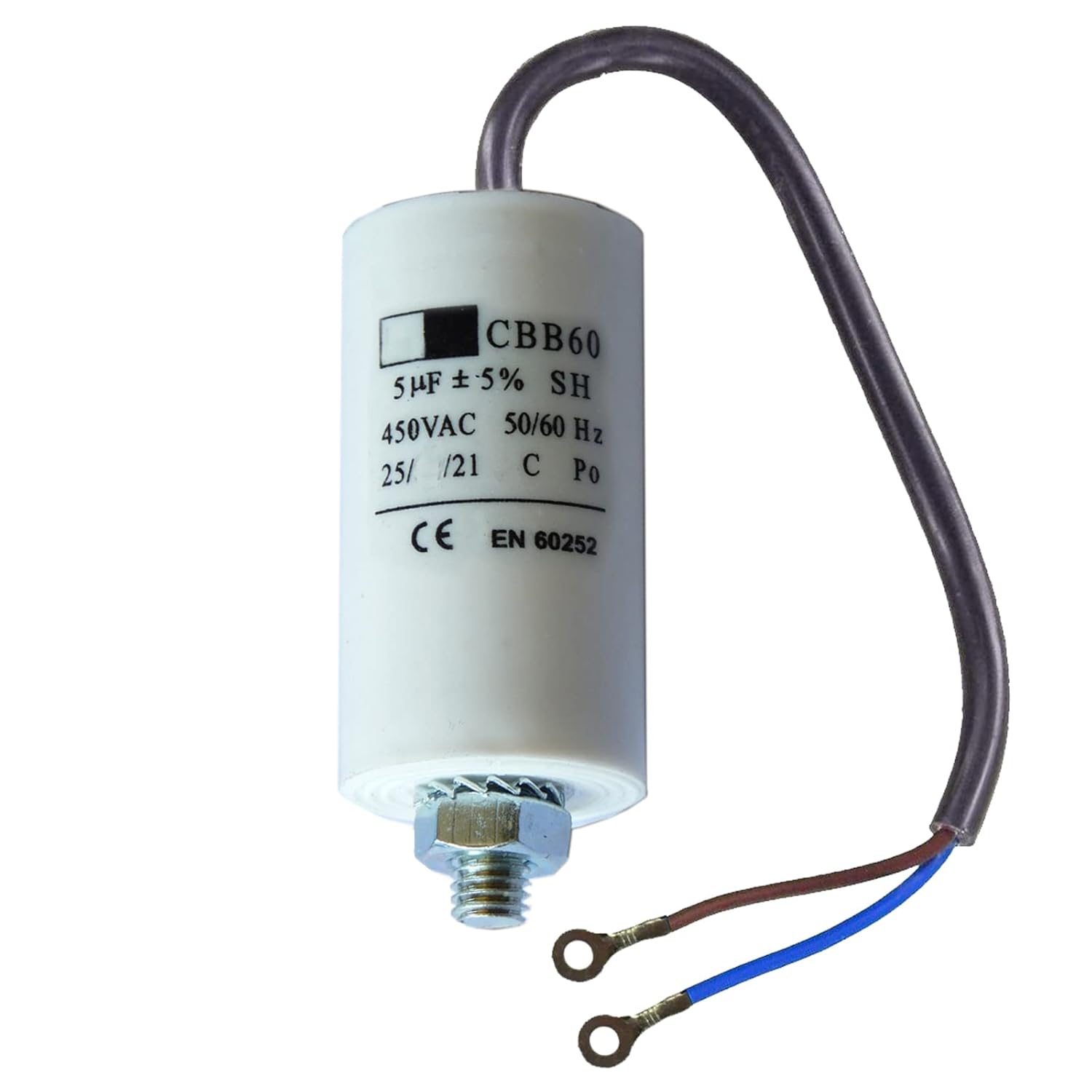 5uF Place4parts CBB60 Universal Wired Start and Run Capacitor for Motor ...