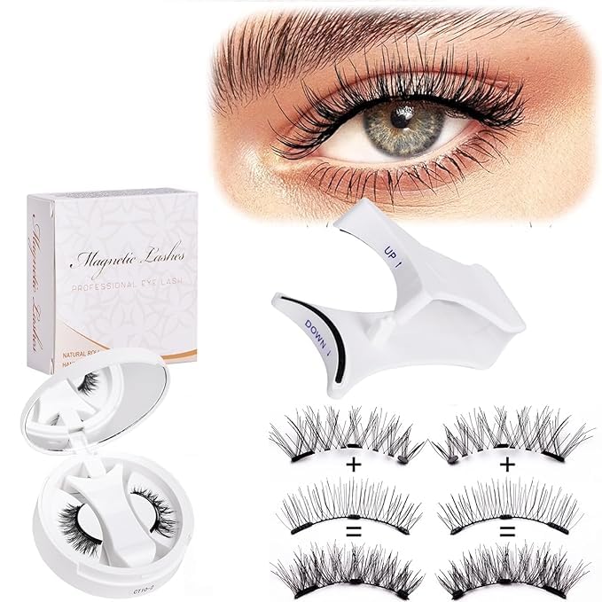 Amazon.com: FVAQL Magnetic Eyelashes with Applicator，Reusable natural ...