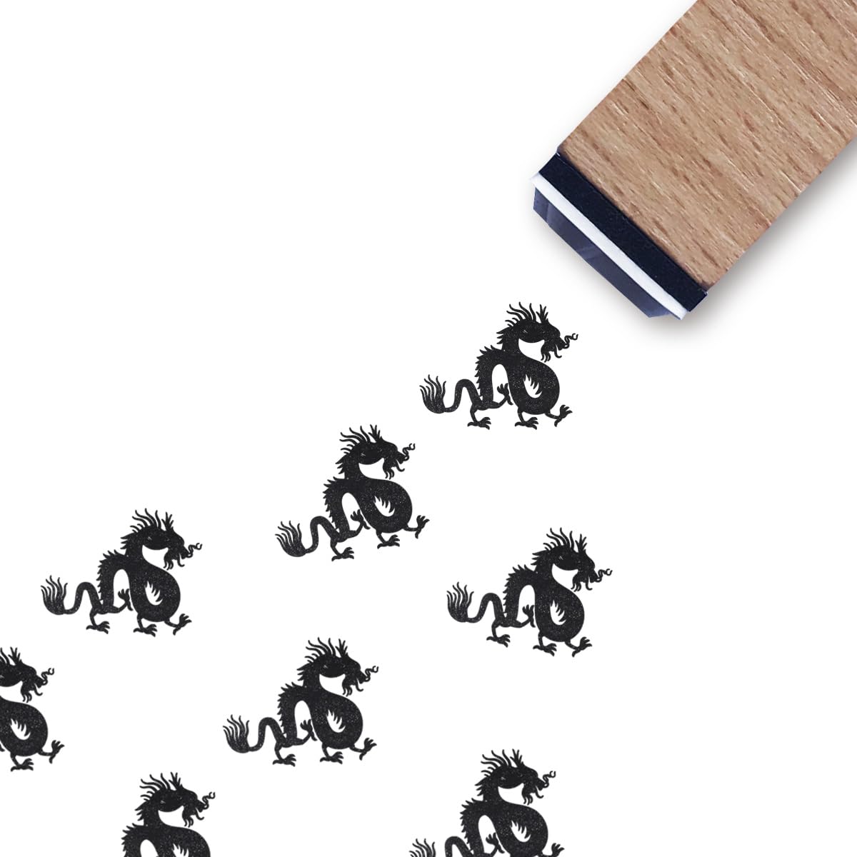 Amazon.com: Chinese Dragon Rubber Stamp, 3/5 Inch Small Mini Stamp for ...