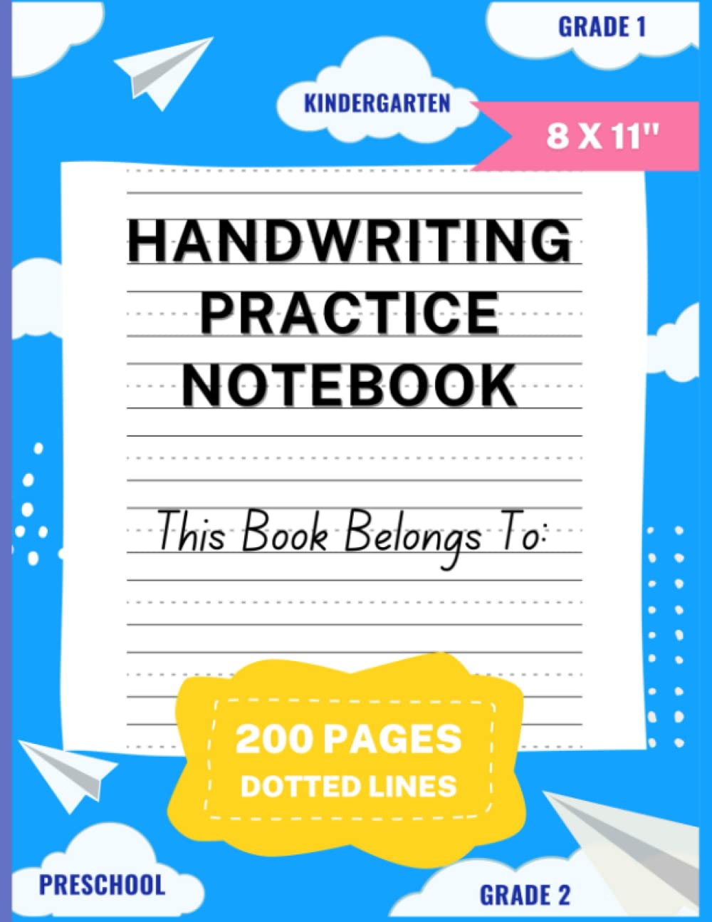 Handwriting Practice Notebook: Writing Paper for Kids (K-2): Stone ...