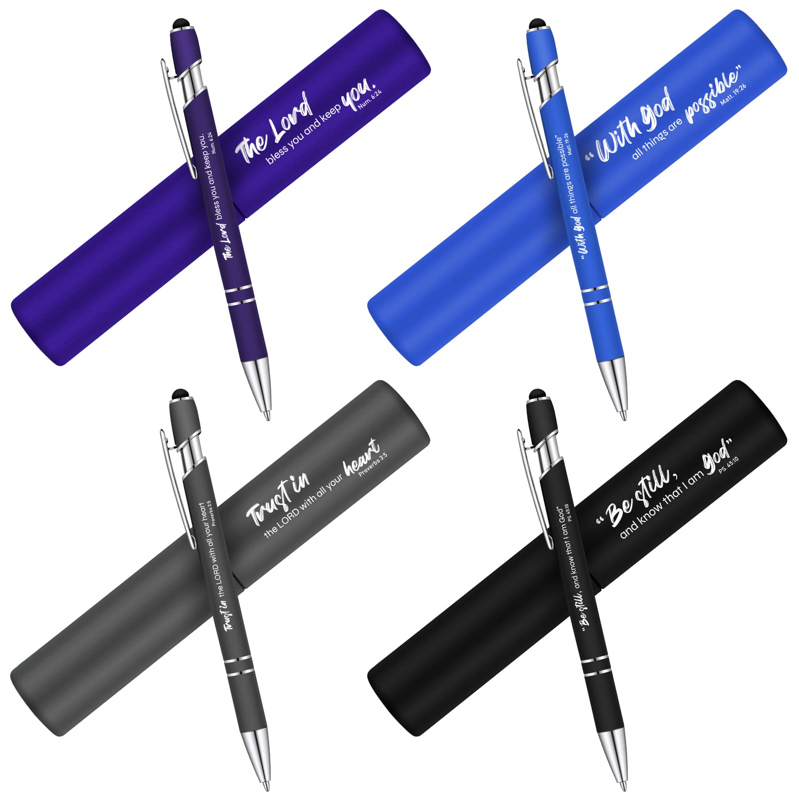 Amazon.com : Sabary 4 Pcs Bible Pens Inspirational Ballpoint Pens in ...