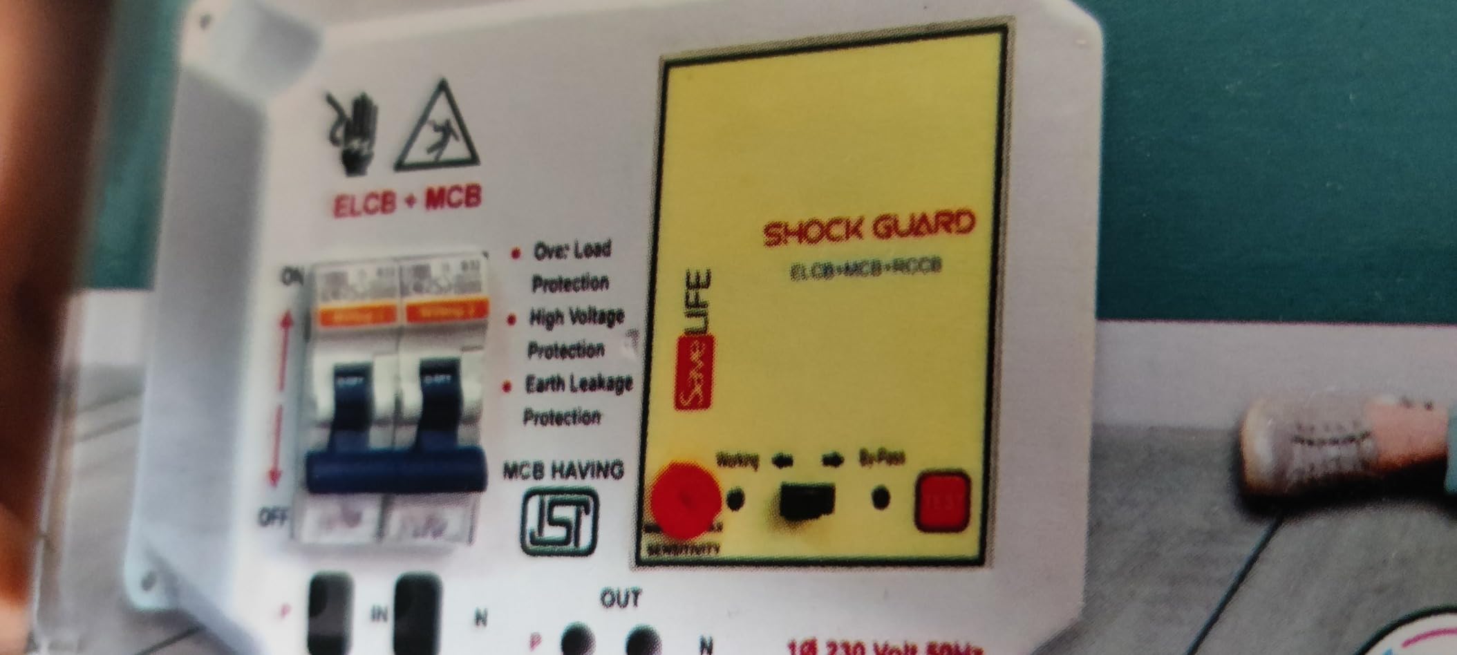 Microtail ELCB 40 Amp Single Phase 2 Pole ELCB + RCCB + ISI Marked MCB ...