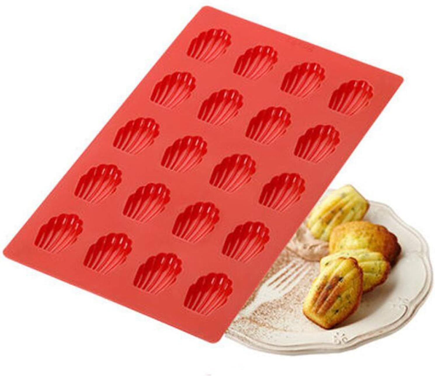 ED-Lumos Madeleine-Silikon-Form, Muschel-Design, Backen, BPA-frei, für ...