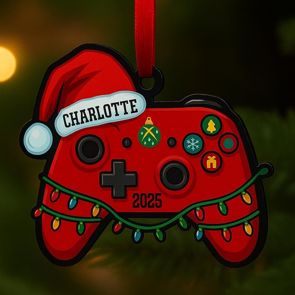 Amazon.com: Video Game Controller Christmas Ornament Personalized ...