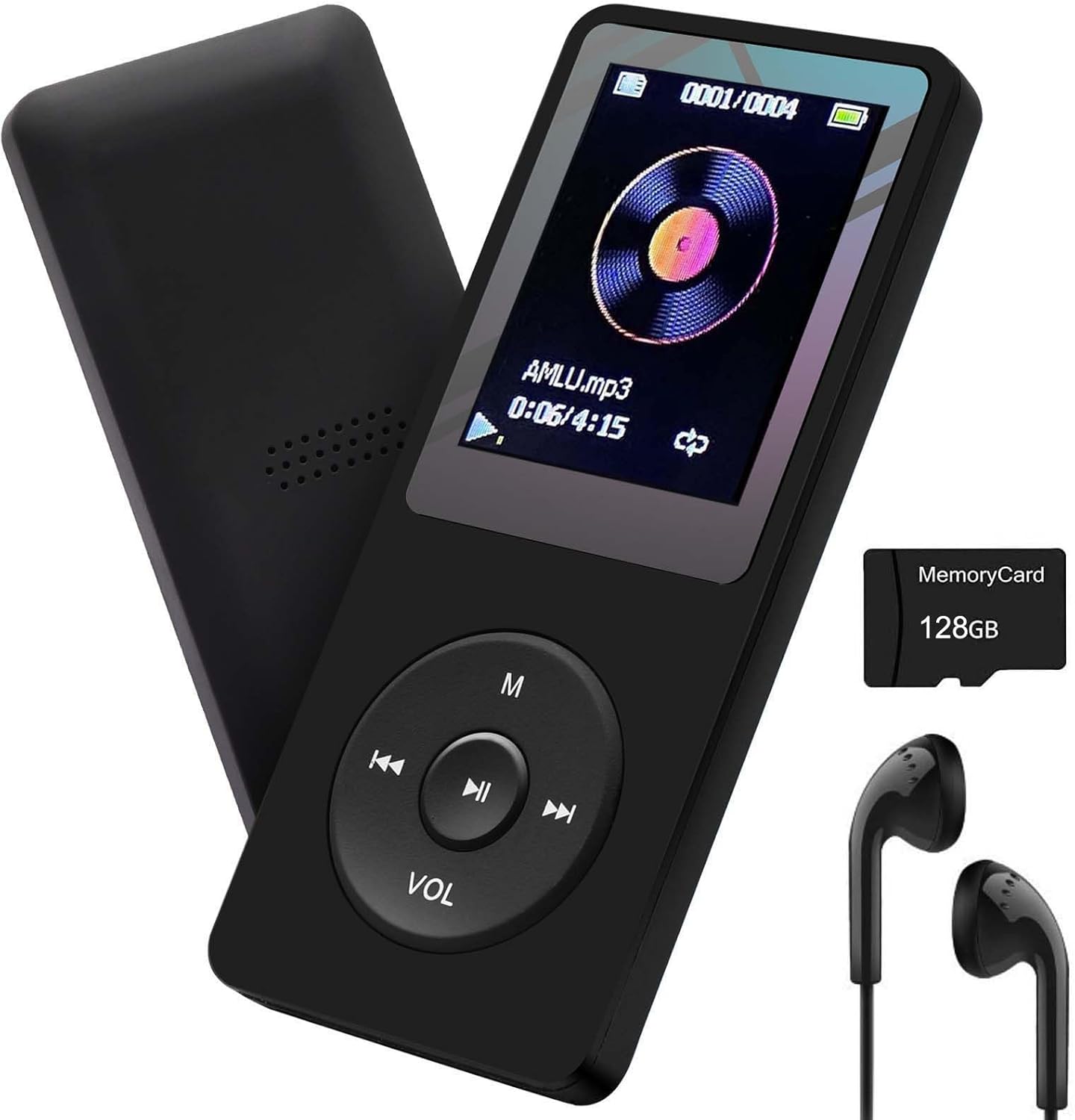 Amazon.com: MP3 Player 128GB with Speaker Earphone Portable HiFi ...