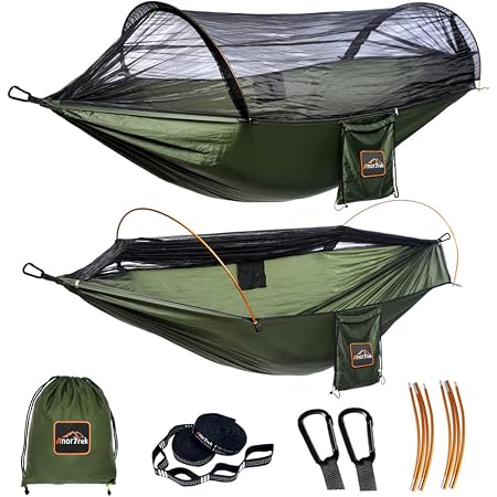 Amazon.com : LFL Camping Hammock with Mosquito Net, Hammocks with Tree ...