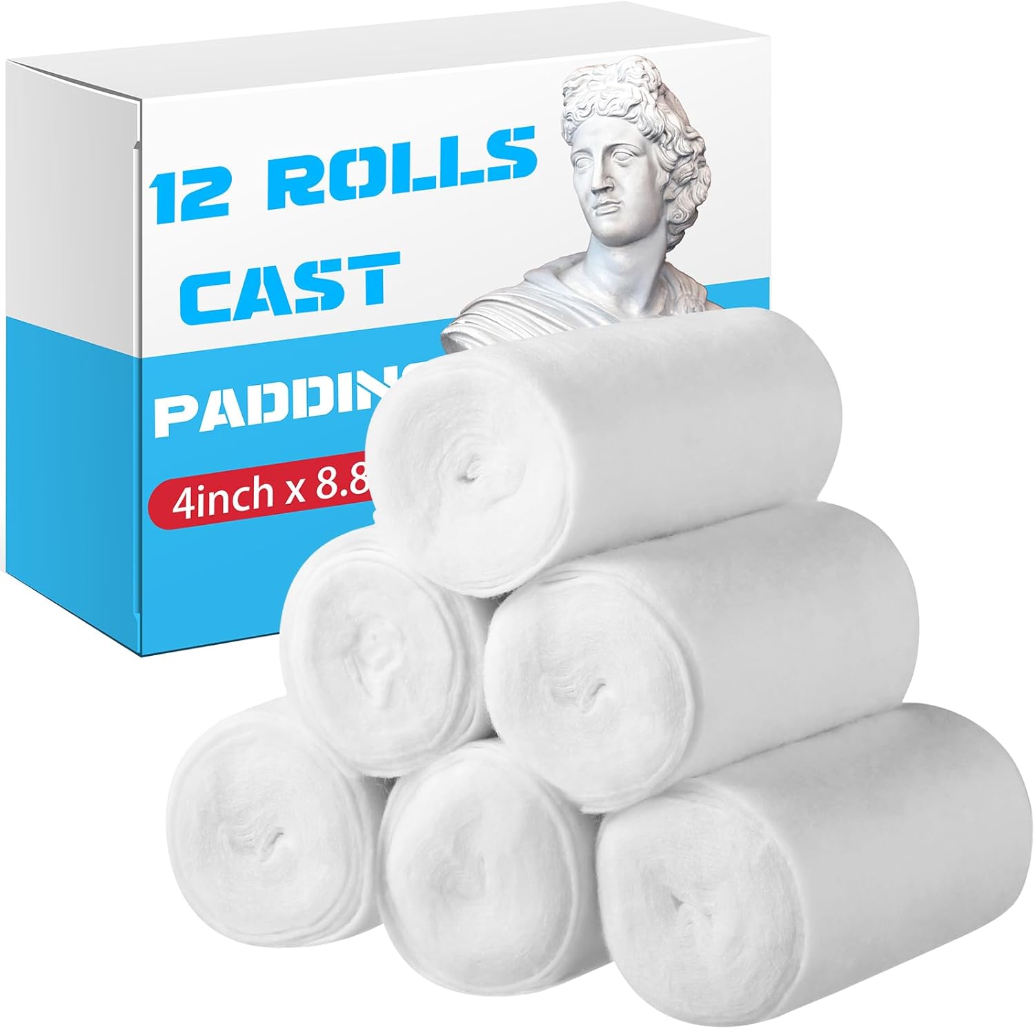 Amazon.com: Nuanchu 6 Rolls Cast Padding Soft Individual Pack Padding ...