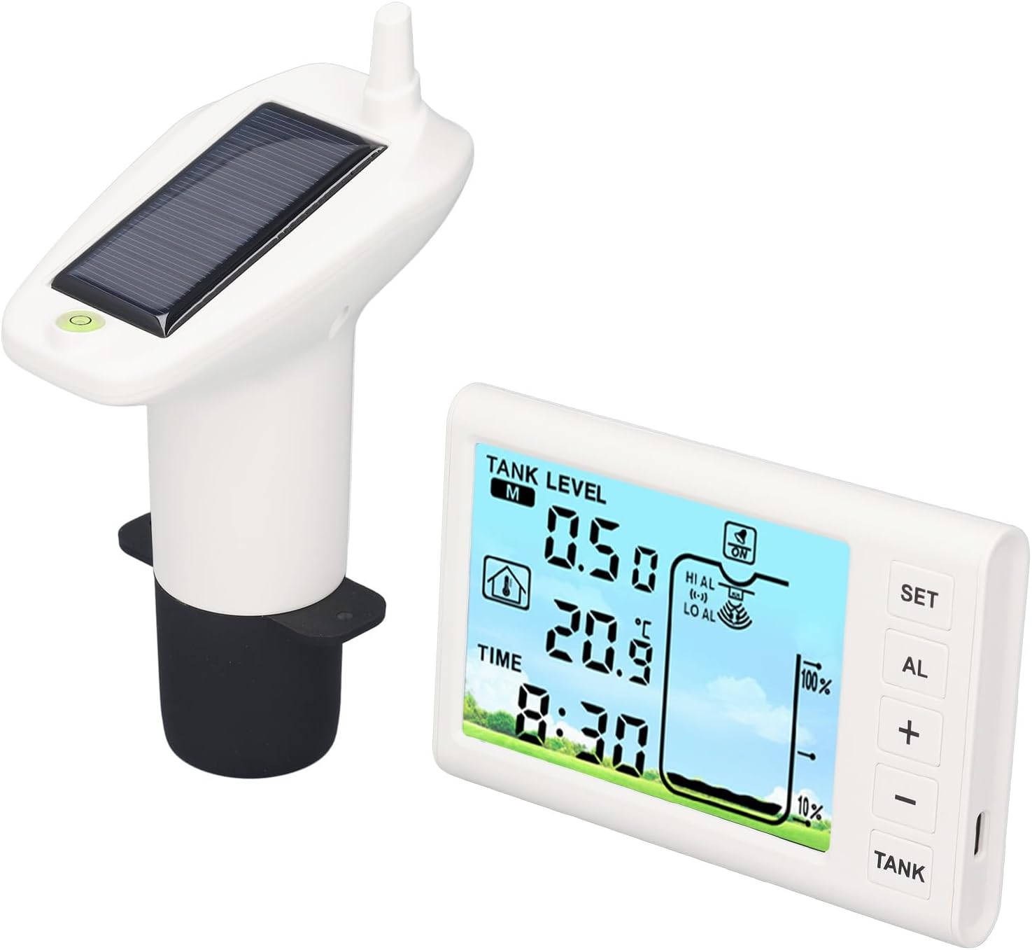 Ultrasonic Level Monitor, Digital Water Level Sensor Electronic Water ...