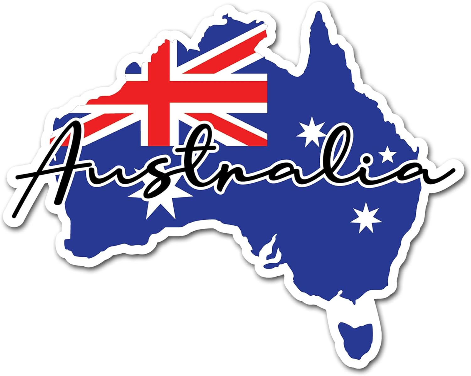 2 x 10cm Australia Flag Vinyl Stickers - Australian Map Travel World ...
