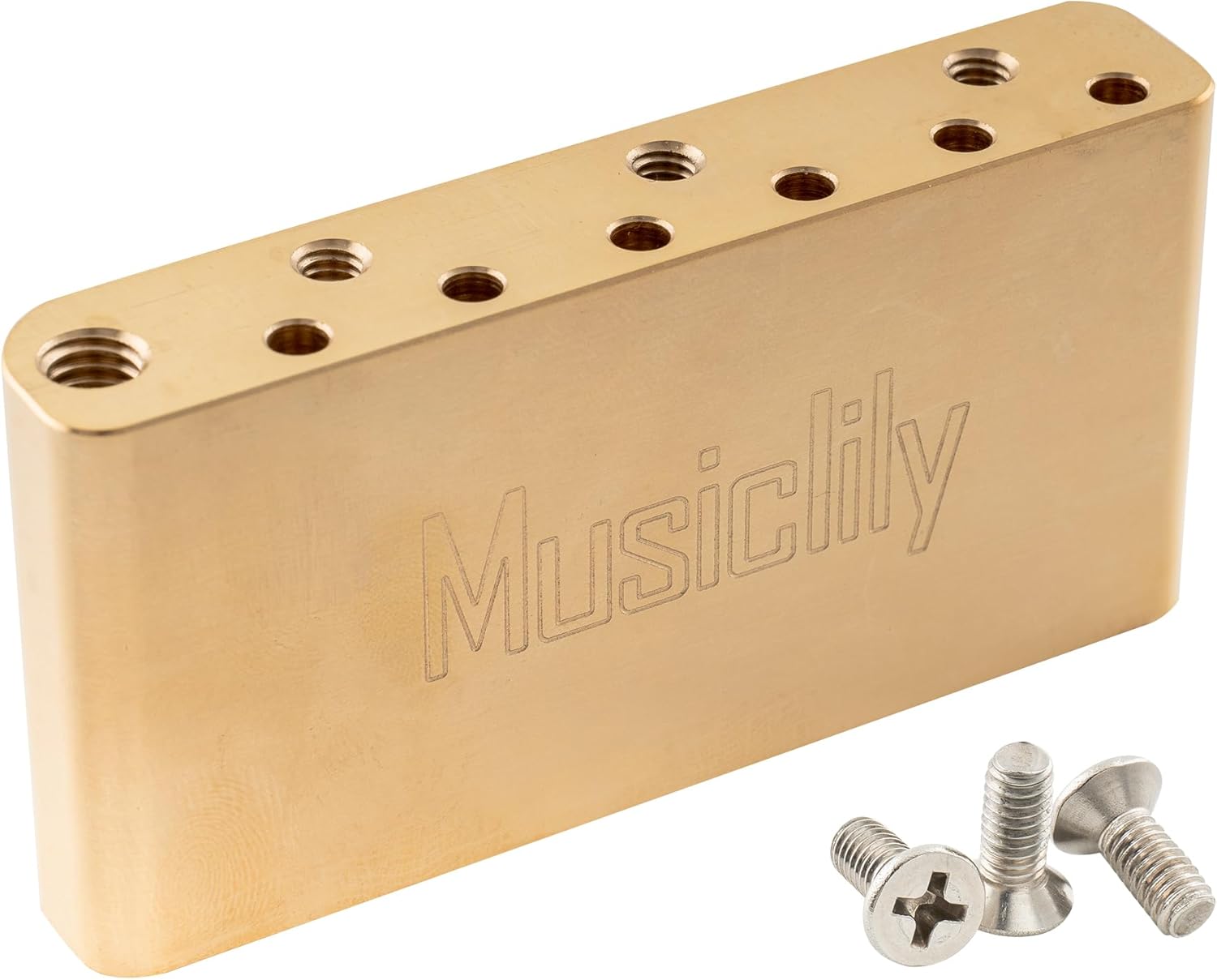 Musiclily Ultra 36mm Full Solid Brass Short Tremolo Block 52.5mm String Spacing for Indonesia ...