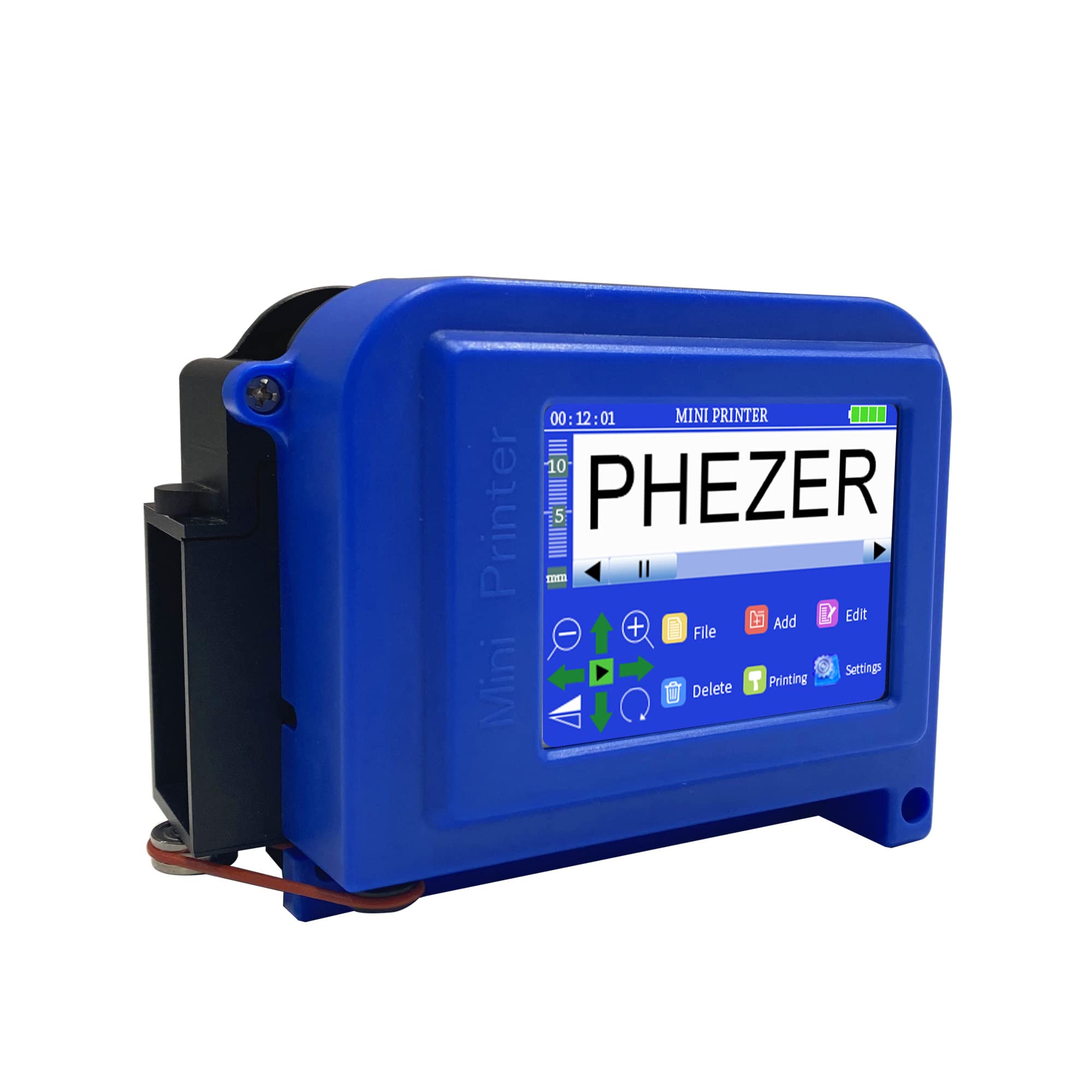 Phezer Upgraded 25.4mm/1 inch Mini Inkjet Printer for All Materials ...