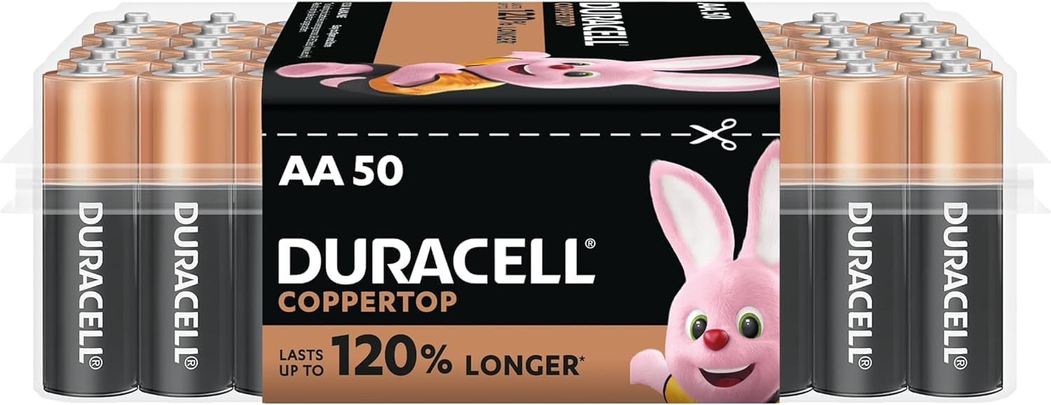 Duracell Coppertop AA 50 Pack Batteries : Amazon.com.au: Electronics