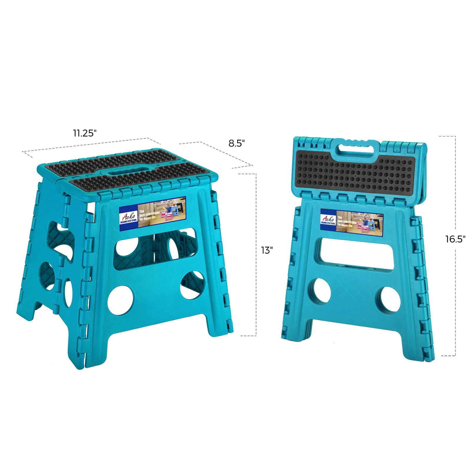 Snapklik.com : ACKO Folding Step Stool - 13 Premium Heavy Duty Foldable ...