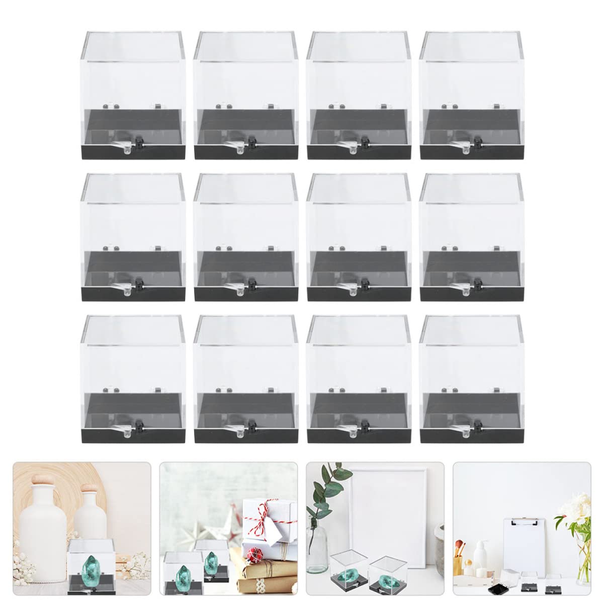 Snapklik.com : 48 Pcs Mineral Standard Display Box Square Display Case ...