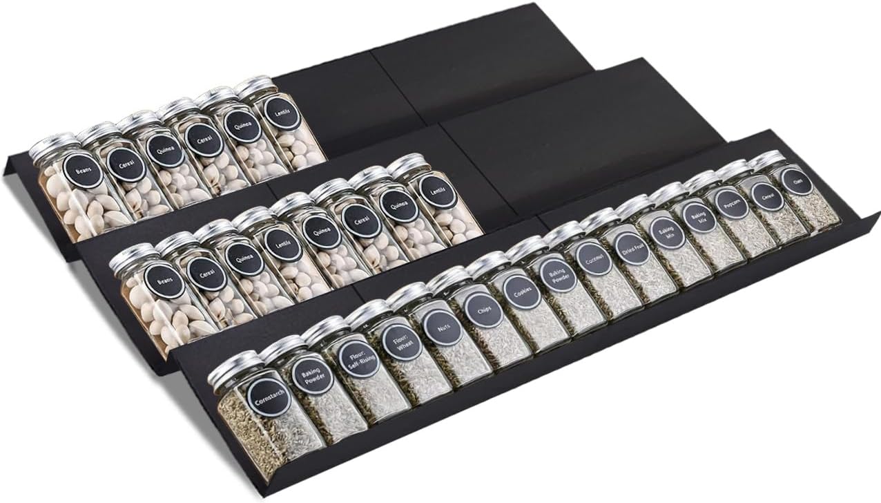 Amazon.com: Khordin Expandable Spice Drawer Rack Organizer Insert for ...