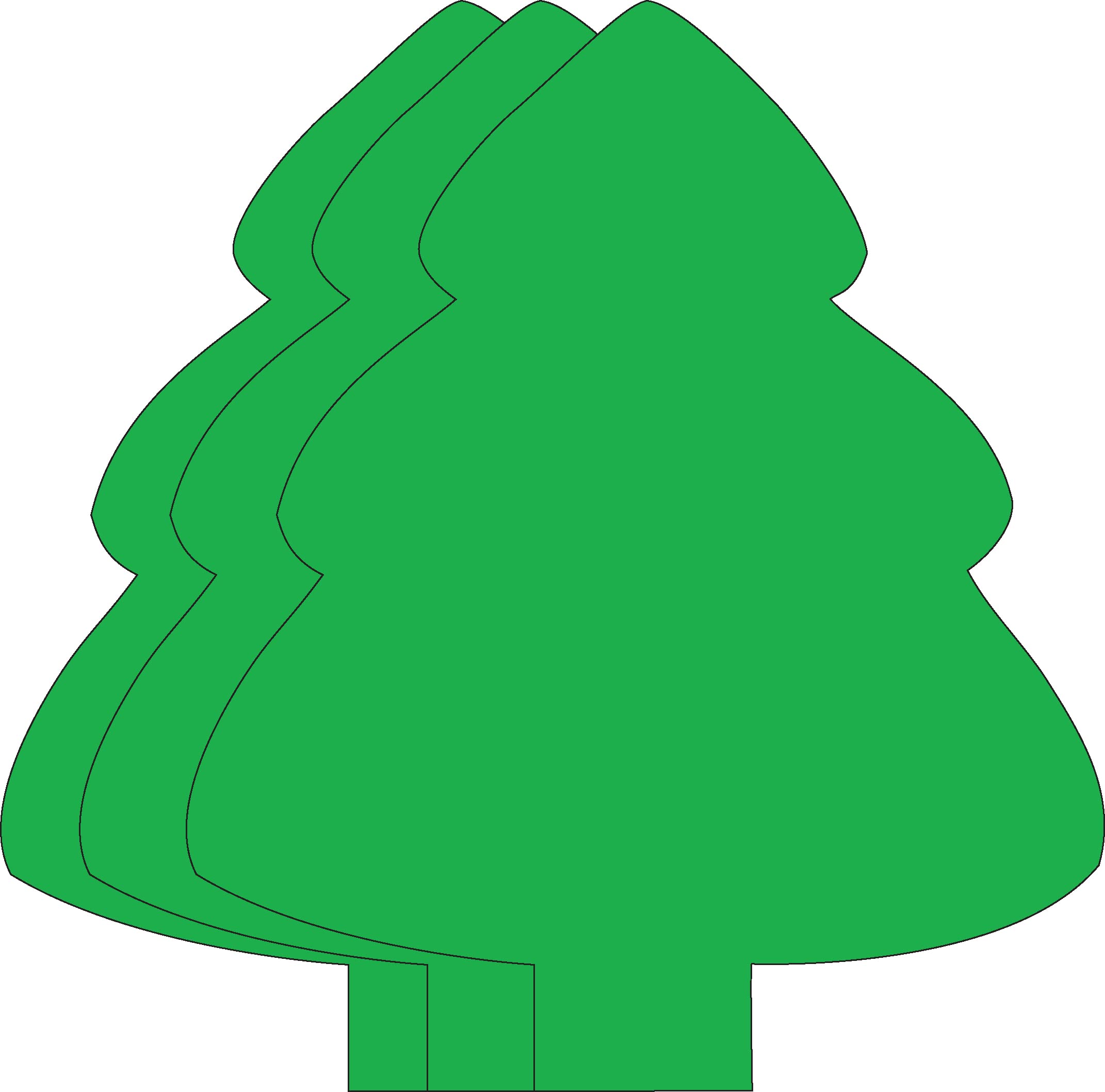 Amazon.com: 8” x 10” Evergreen Tree Single Color Super Cut-Outs, 15 Cut ...
