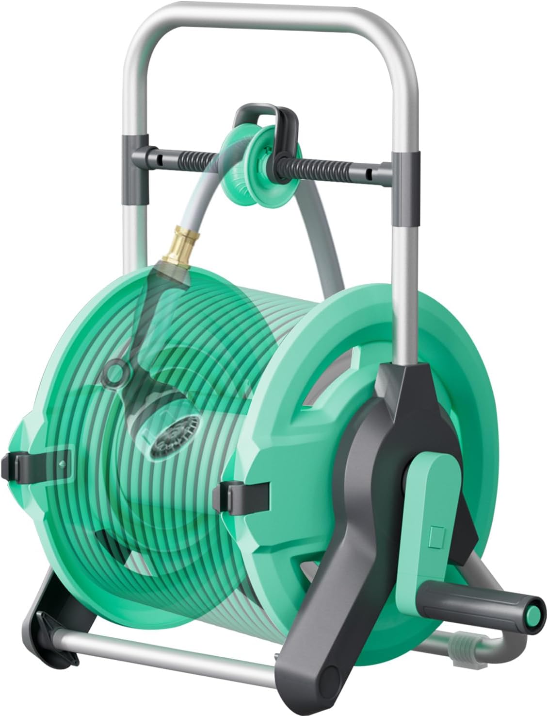 Amazon.com: LINLiDA Retractable Garden Hose Reel, 42.5+6.5FT Home Hose ...