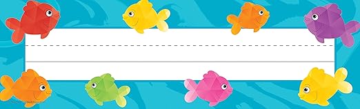Amazon.com: Teacher Created Resources Colorful Fish Flat Name Plates ...