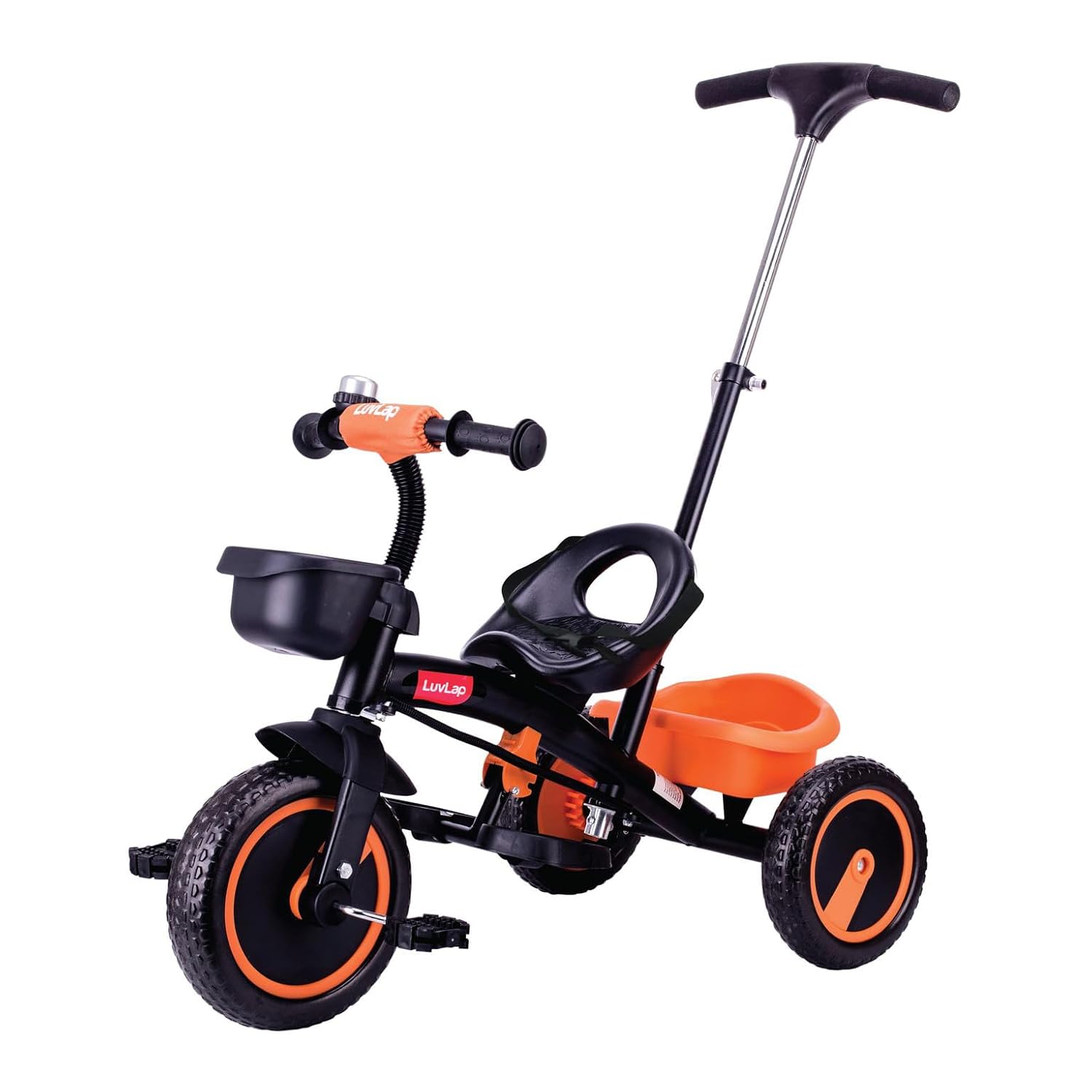 Luvlap Elegant Lite Kids' Tricycle with Push Bar, Full Metal Frame ...