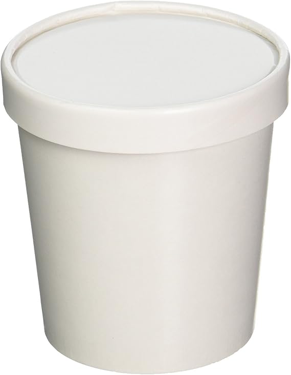 Amazon.com: 25ct White Pint Frozen Dessert Containers 16 oz: Food ...