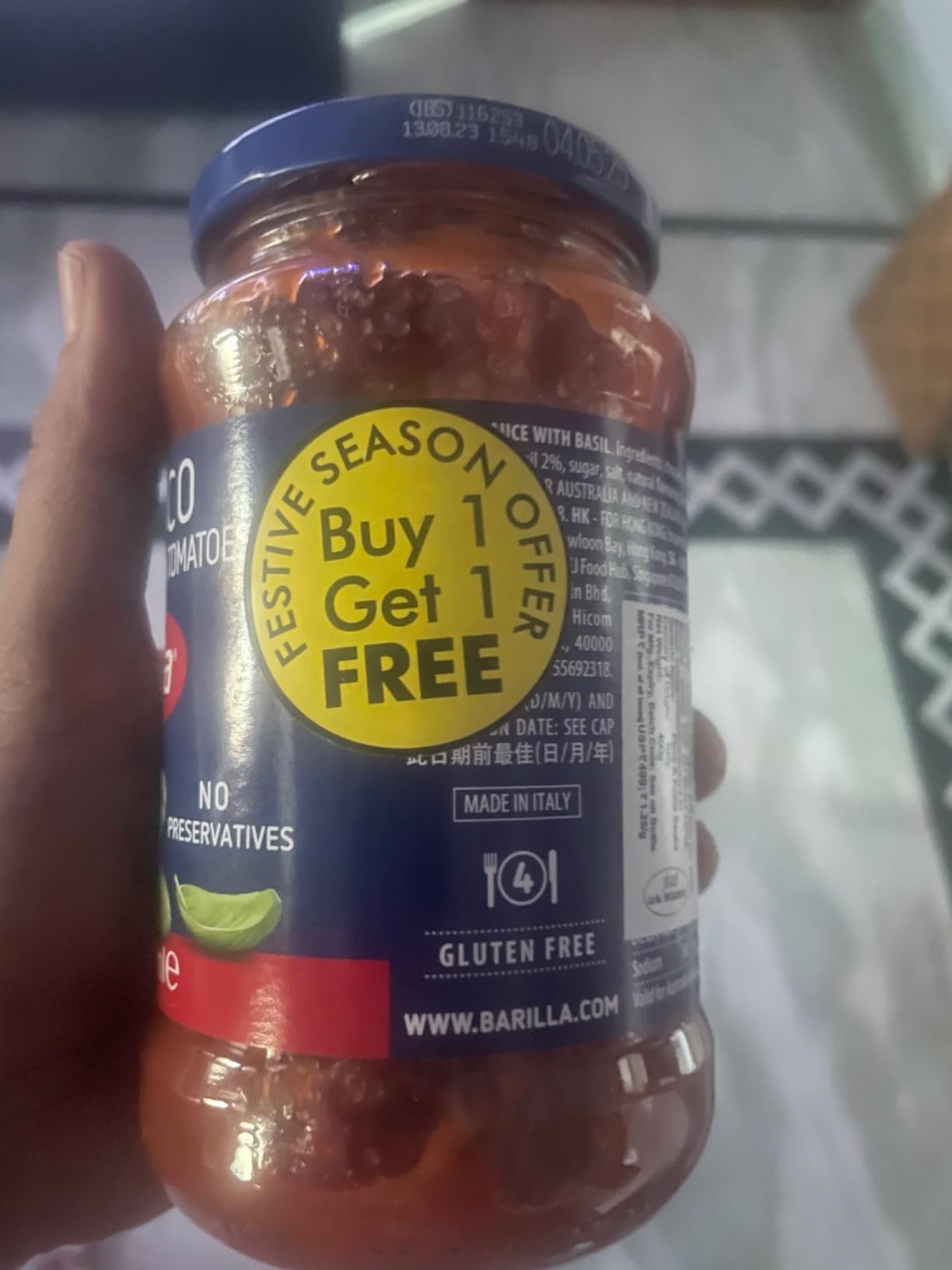 Barilla Basilico Pasta and Pizza Sauce, 400g, Italy, Non - GMO Project ...